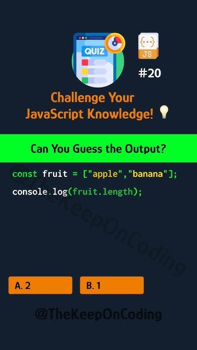 Challenge Your Javascript Knowledge 💡can You Guess The Output 🖥️💡