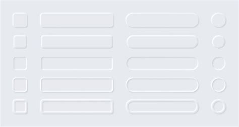 Premium Vector Neumorphic Ui Buttons Modern Minimal Web Layout With