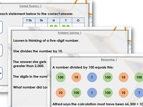 Year 5 Maths Dividing By 10 100 And 1 000 Lesson Autumn Block 4 By