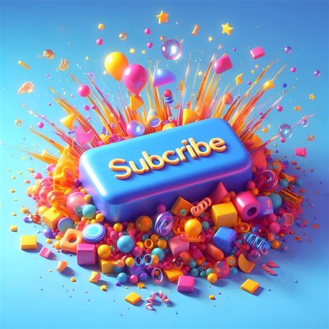 Stunning 3d Subscribe Button Animations Premium Ai Generated Image