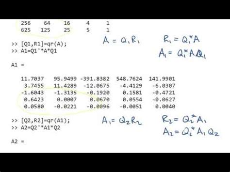 QR Algorithm For Eigenvalues YouTube