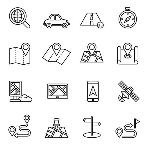 Premium Vector Maps Location And Navigation Icon Set