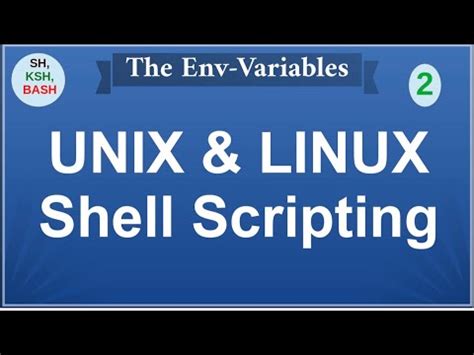 UNIX And LINUX Shell Scripting Environment Variables YouTube