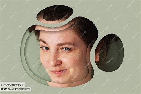 Free Psd Model Posing Paper Cutting Effect