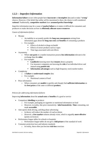 1 2 2 Imperfect Information Teaching Resources