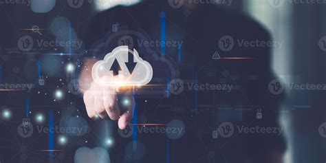 Cloud Computing Backup Technology Concept Access To Server