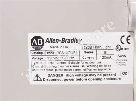 Plc Hardware Allen Bradley 855h Bca10cdr4 855h Industrial Horn W