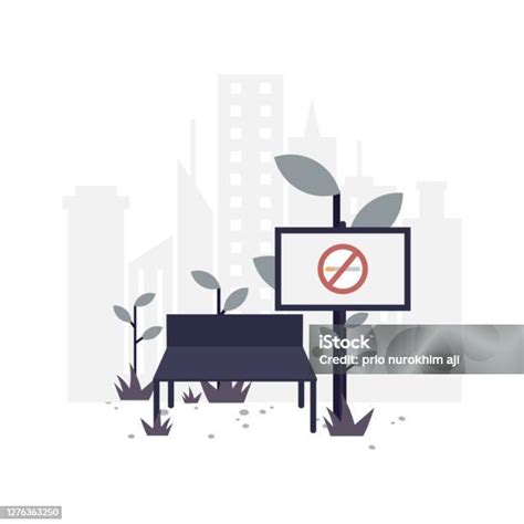 금연 플랫 일러스트레이션 벡터 디자인 방문 페이지 Ui 웹 사이트 모바일 앱 에디토리얼 포스터 전단지 기사 및 배너에 적합합니다 개념에 대한 스톡 벡터 아트 및 기타 이미지