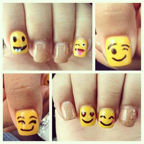 25 Emoji Nail Art Designs Photo Callina Maries Photos Buzznet