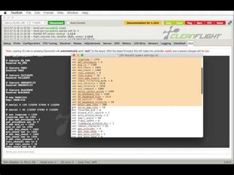 CleanFlight Firmware CLI YouTube