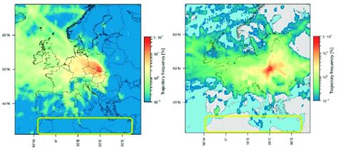 Area Of Influence Footprint Maps Representing Long Range Aerosol Download Scientific Diagram