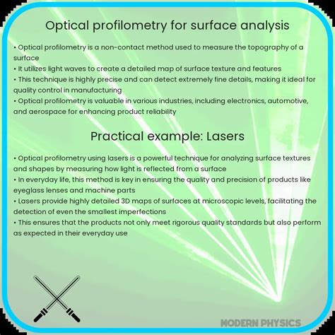 Optical Profilometry Precision Surfaces And Optics Analysis