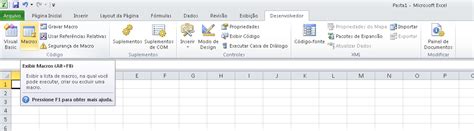Programação em VBA Aplicação de Comandos VBA