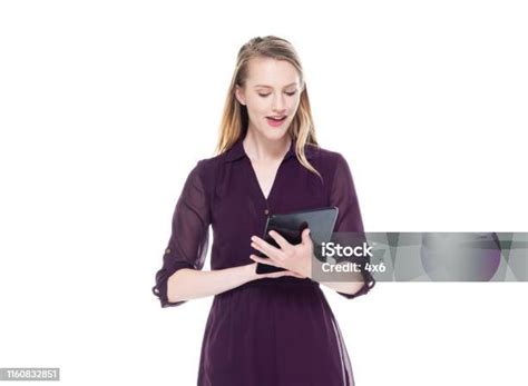Beautiful Young 19 Year Old Woman Wearing A Nice Purple Dress Walking