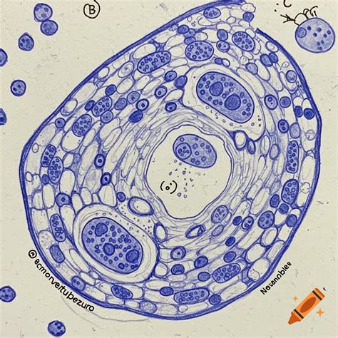 Sketch Of A Plasmolysed Plant Cell Showing Water Loss On Craiyon