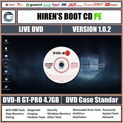 Jual Dvd Live Hirens Boot Cd Hirens Bootcd Pe X64 Bootable Versi Terbaru Shopee Indonesia