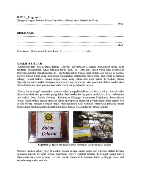 Contoh Penyusunan Program Kerja Kkn Pdf