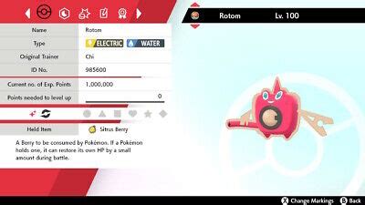 Pokemon Sword Shield 6iv Ultra Shiny Rotom Wash Ranked Battle Ready Bold 45496596583 Ebay