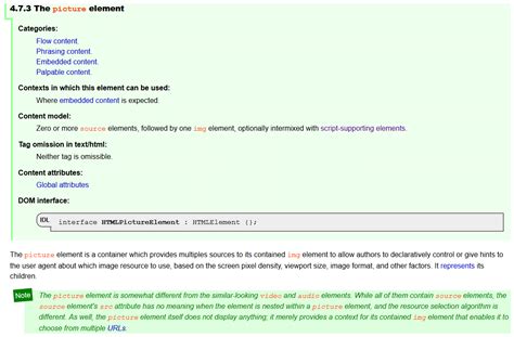 Html5 仕様 （whatwg） に Picture 要素が追加される Watch