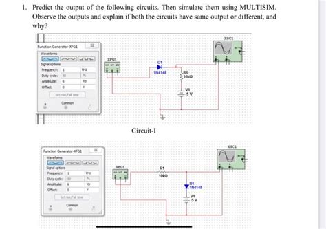 Solved Predict The Output Of The Following Circuits Then Chegg