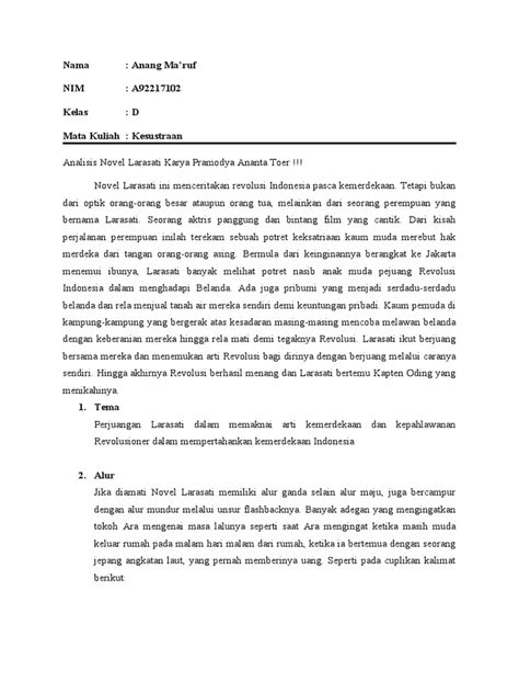 Analisis Novel Larasati Pdf