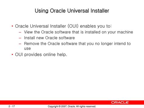 Ppt Overview Of Oracle Database Administration Powerpoint