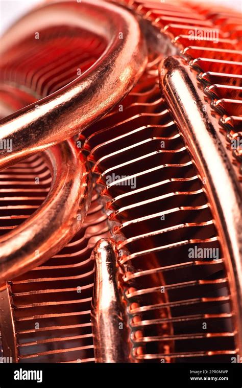 CPU Cooler With Heat Pipes Extra Close Up Stock Photo Alamy
