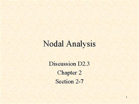 Nodal Analysis Discussion D 2 3 Chapter 2