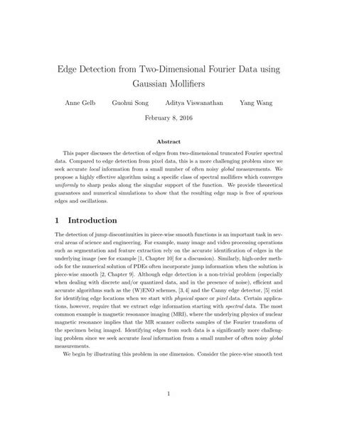 Pdf Edge Detection From Two Dimensional Fourier Data Using Dokumen Tips