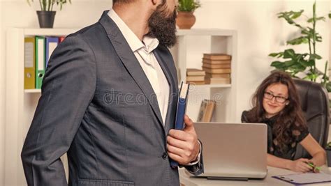 Professional Man In Formal Suit Cropped View Stand In Front Of