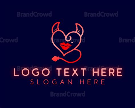 Naughty Devil Heart Logo Brandcrowd Logo Maker