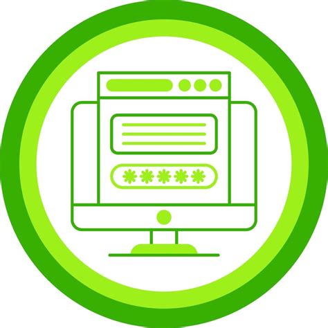 Password Green Tone Circle Icon 48277260 Vector Art At Vecteezy