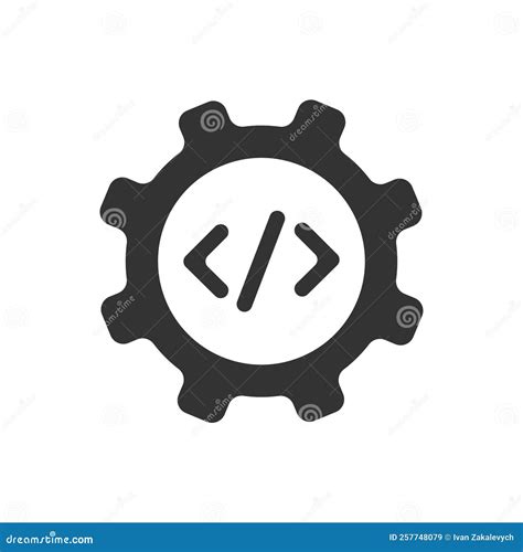 gear and code icon develope software symbol sign java technology