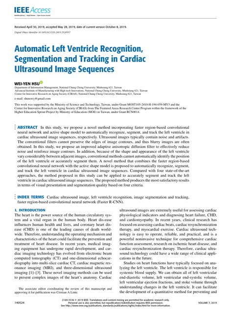 Pdf Automatic Left Ventricle Recognition Segmentation And Tracking