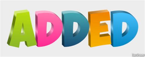 Added Text Effect And Logo Design Word