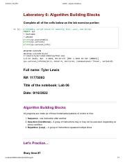 Lab Jupyter Notebook Pdf PM Lab Jupyter Notebook Laboratory Algorithm