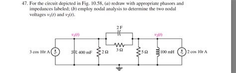 Solved 47 For The Circuit Depicted In Fig 1058 A