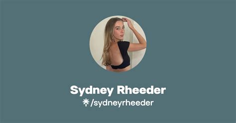 Sydney Rheeder Instagram Tiktok Linktree