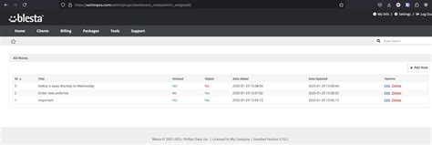 Dashboard Notes