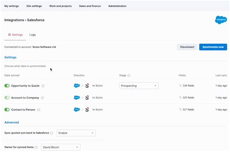 Salesforce Integration Scoro Help Center