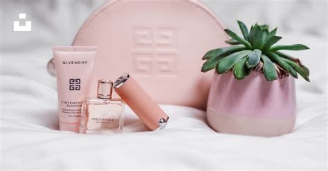 녹색 식물이 있는 분홍색과 흰색 가죽 파우치 사진 Unsplash의 무료 파리 이미지