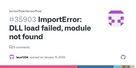 Importerror Dll Load Failed Module Not Found · Issue 35903