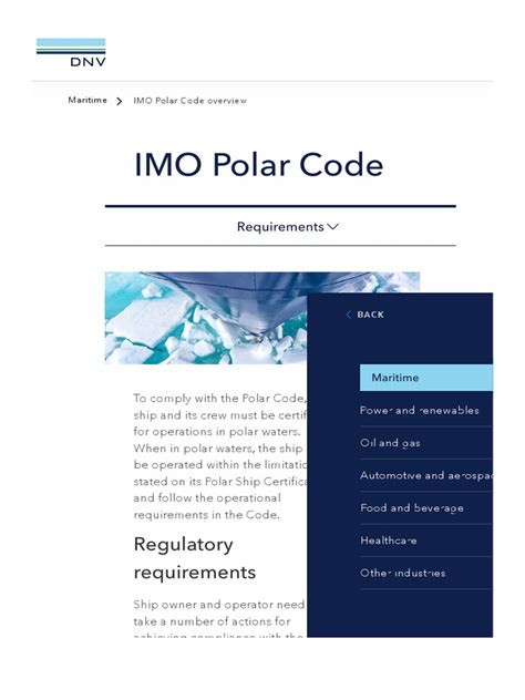 Imo Polar Code Dnv Pdf Shipping
