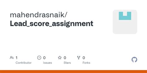 Github Mahendrasnaikleadscoreassignment
