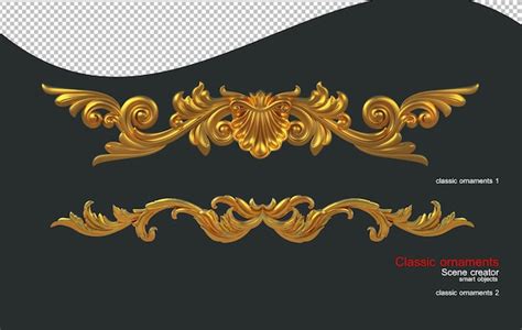 Premium Psd Many Classic Gold Patterns