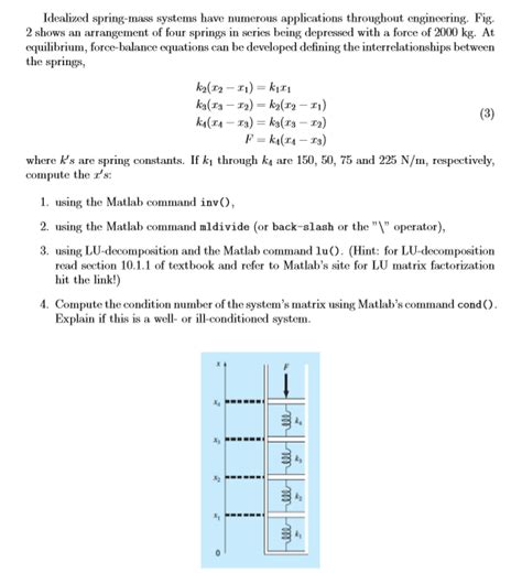Solved Idealized Spring Mass Systems Have Numerous