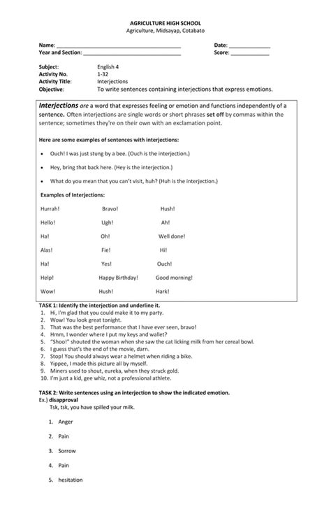 32 Interjections Docx