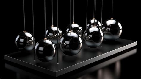 Cradle Newton S In D A Shimmering Display Against Black Backdrop Backgrounds Free