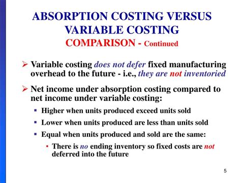 PPT CHAPTER 7 VARIABLE COSTING A DECISION MAKING PROCESS PowerPoint Presentation ID 642503