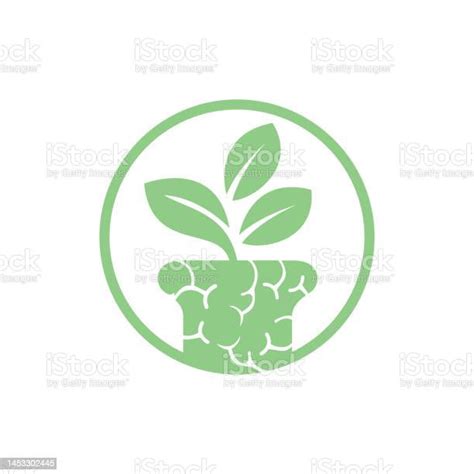 두뇌 로고 디자인 템플릿이 있는 화분 심리학 및 교육 벡터 로고 개념입니다 개념에 대한 스톡 벡터 아트 및 기타 이미지 개념